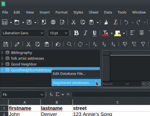 LibreOffice – address label merge (from spreadsheet) – Ryan and Debi