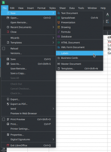 LibreOffice – address label merge (from spreadsheet) – Ryan and Debi