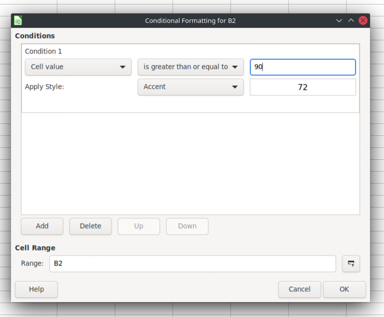 LibreOffice Calc – Conditional Formatting – Ryan and Debi