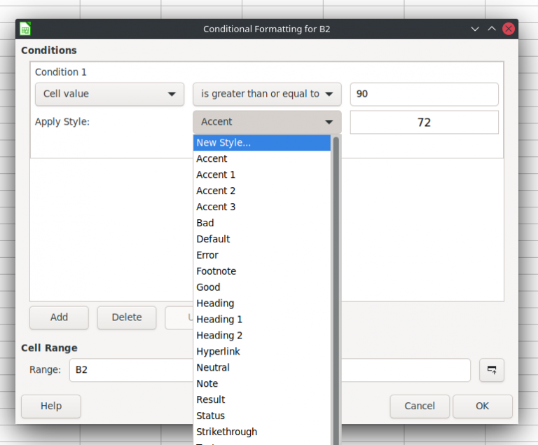 LibreOffice Calc – Conditional Formatting – Ryan and Debi