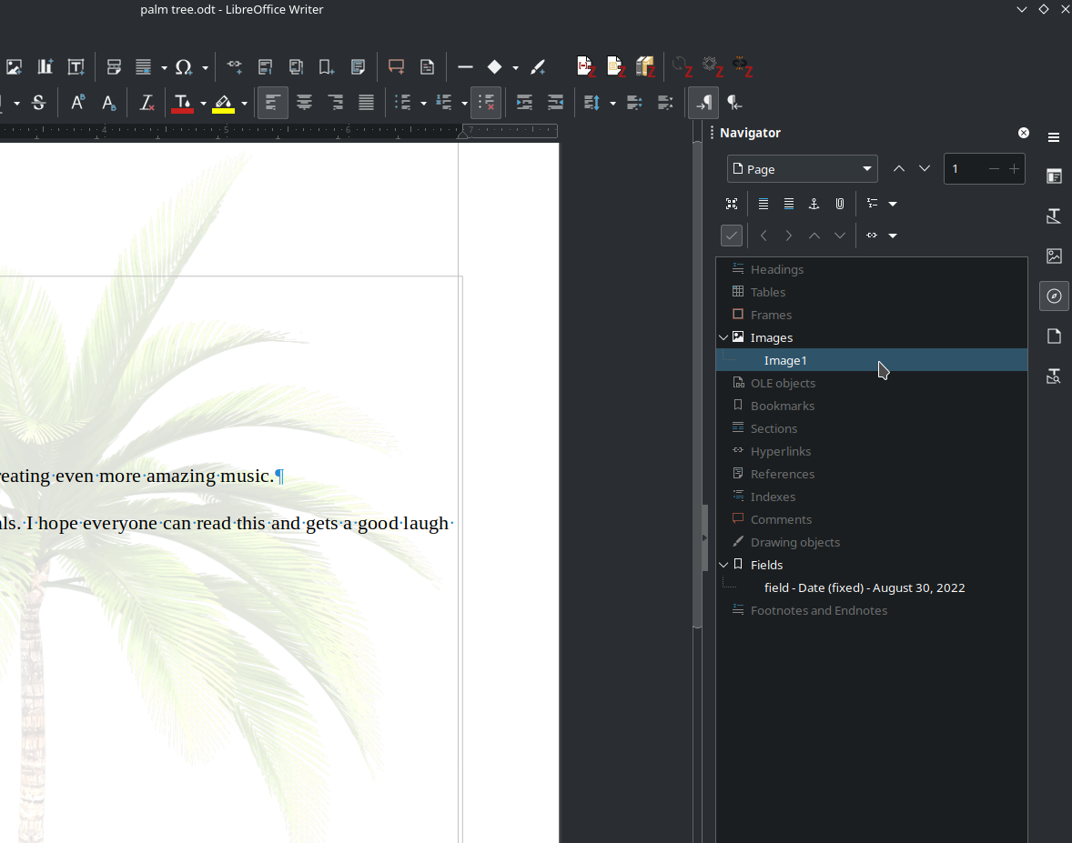 LibreOffice – Set Image as Background/Watermark – Ryan and Debi