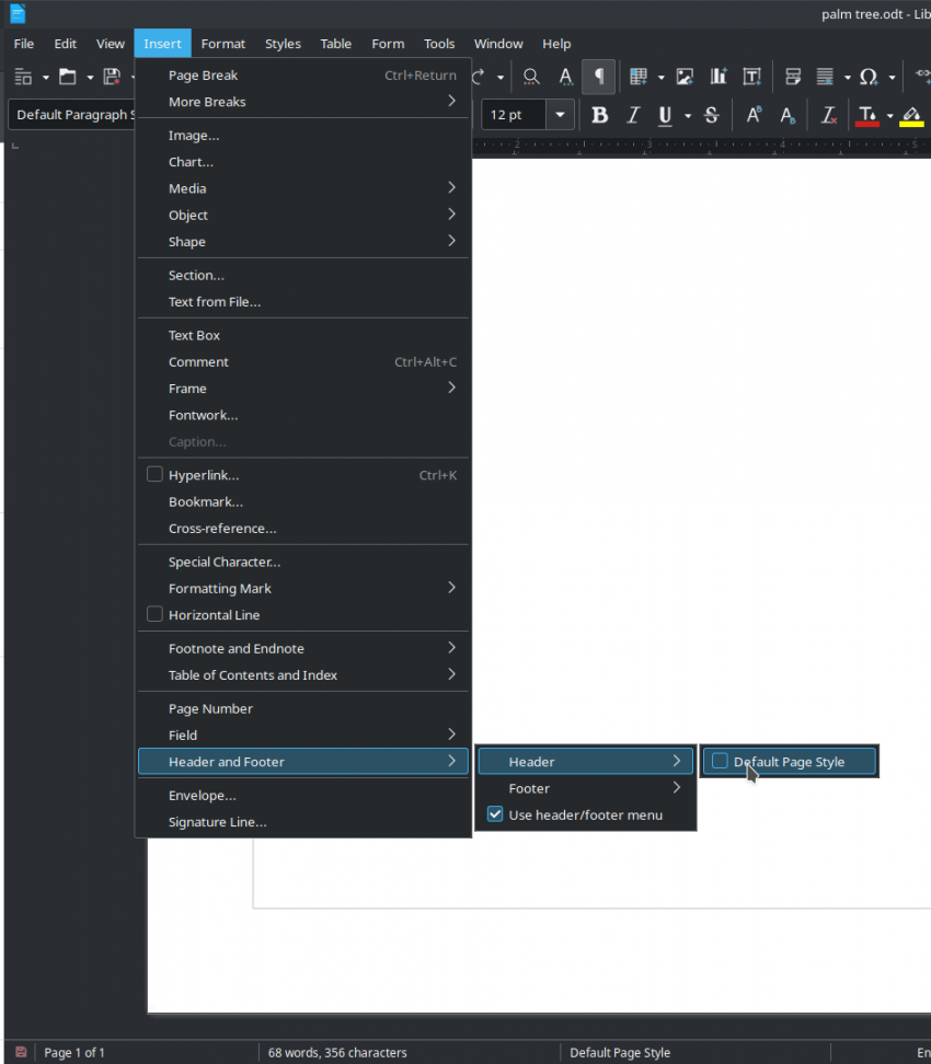 LibreOffice – Set Image as Background/Watermark – Ryan and Debi